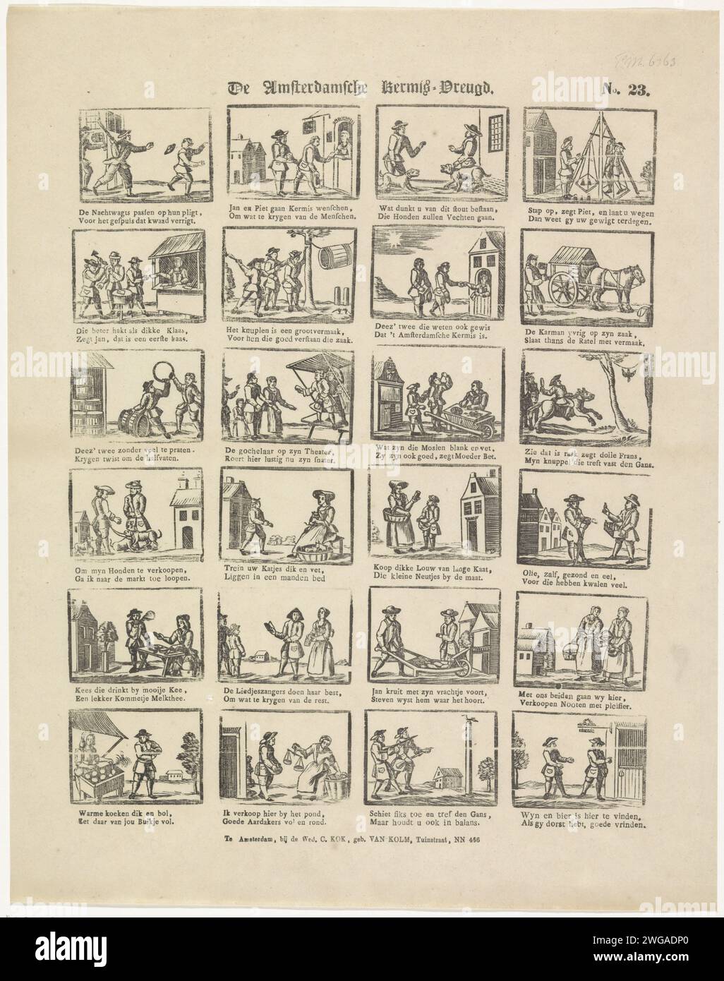 De Amsterdamsche Kermis-Vreugd, widow C. Kok-van Kolm, 1800-1850 print ...