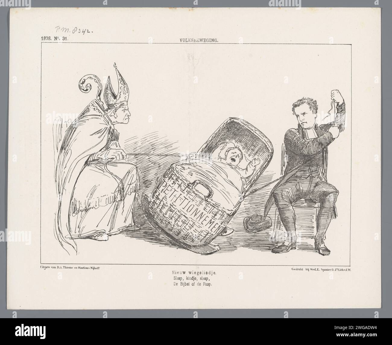 Cartoon, 1878 print Cartoon. Plaat appeared at the Weekblad De ...