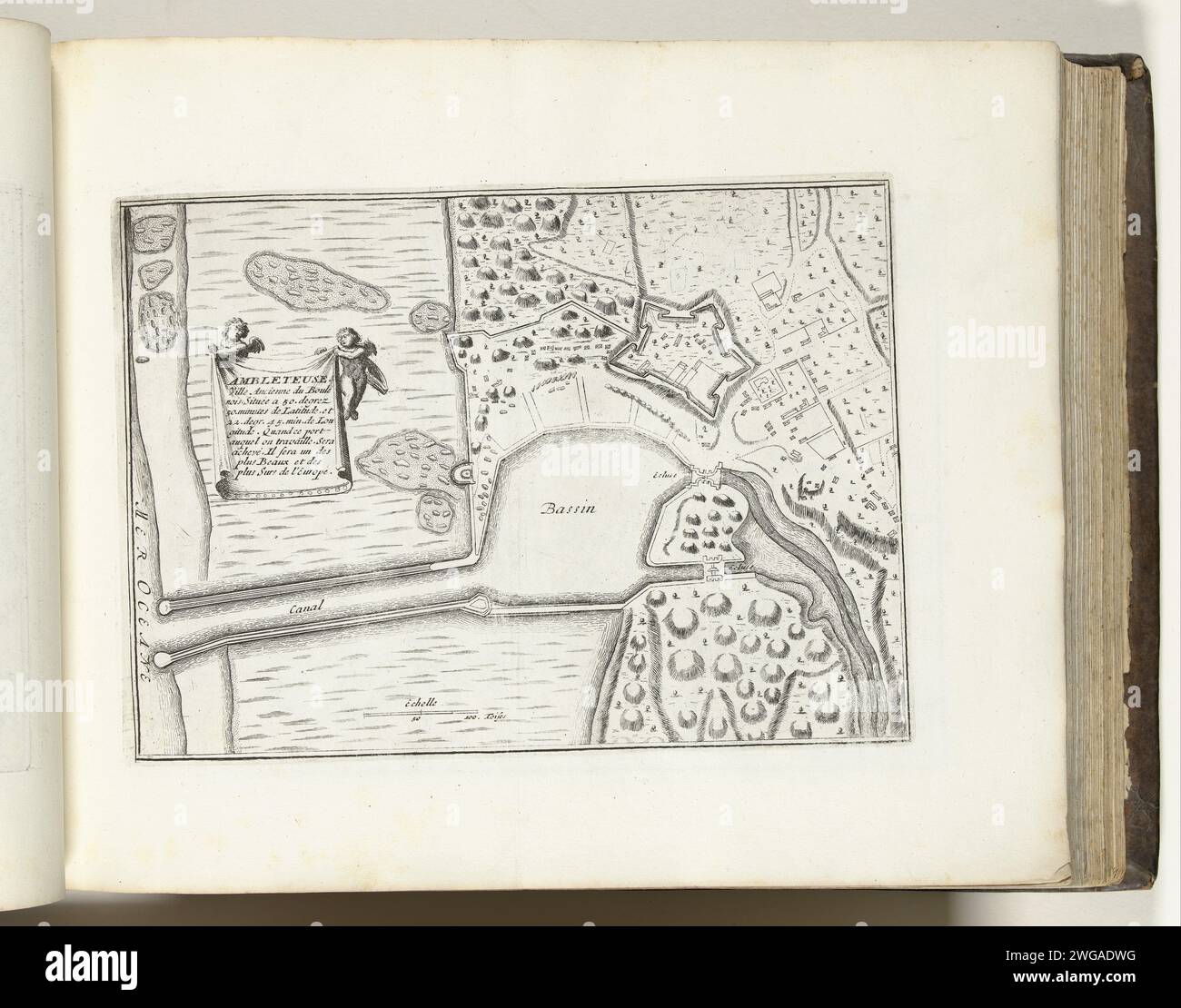 Map of Ambleteeuse, ca. 1693-1695, 1693 - 1695 print Map of the reinforcements for the French ...