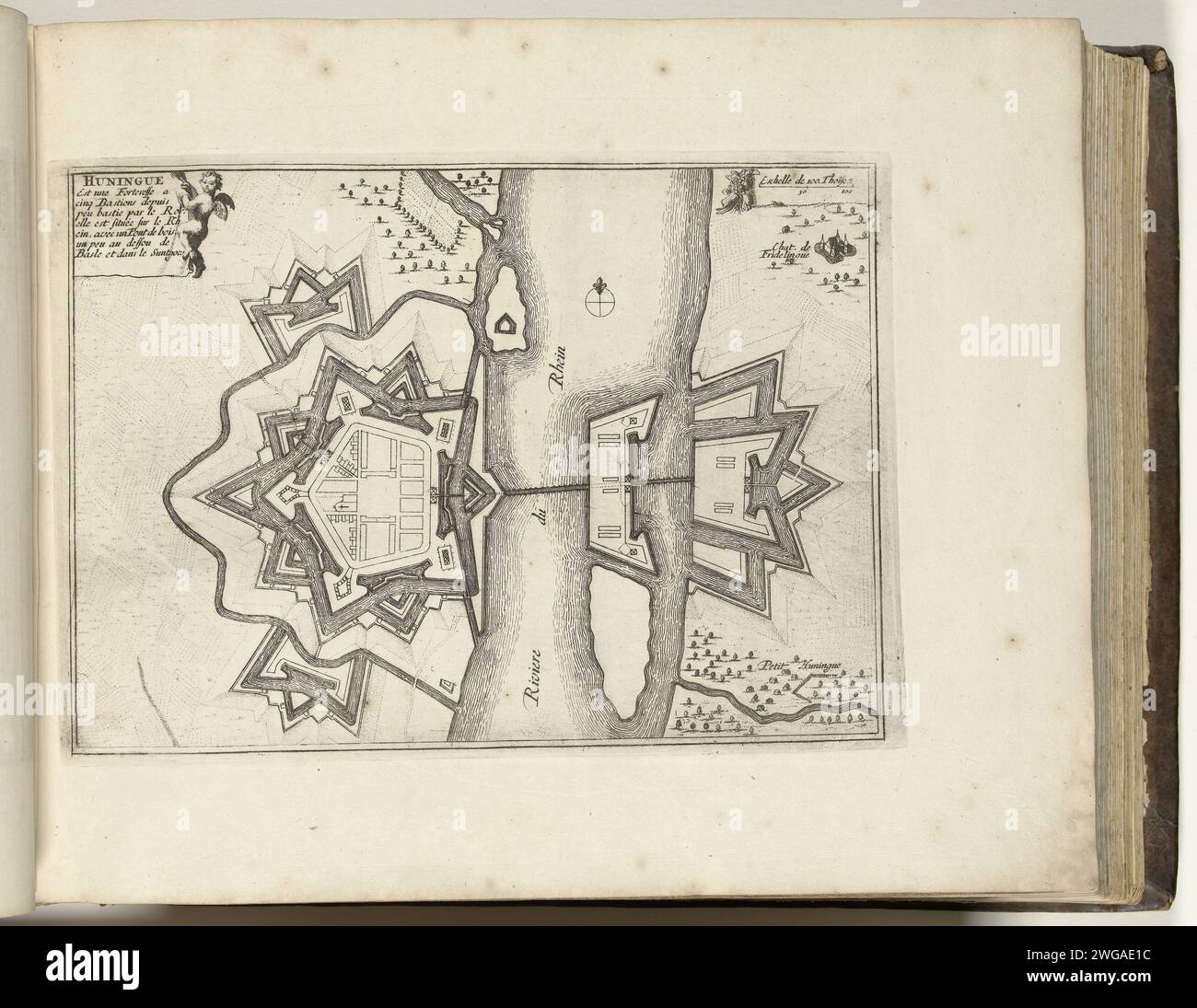 Map of Huningue, 1693, 1693 print Map of the reinforcements for the ...