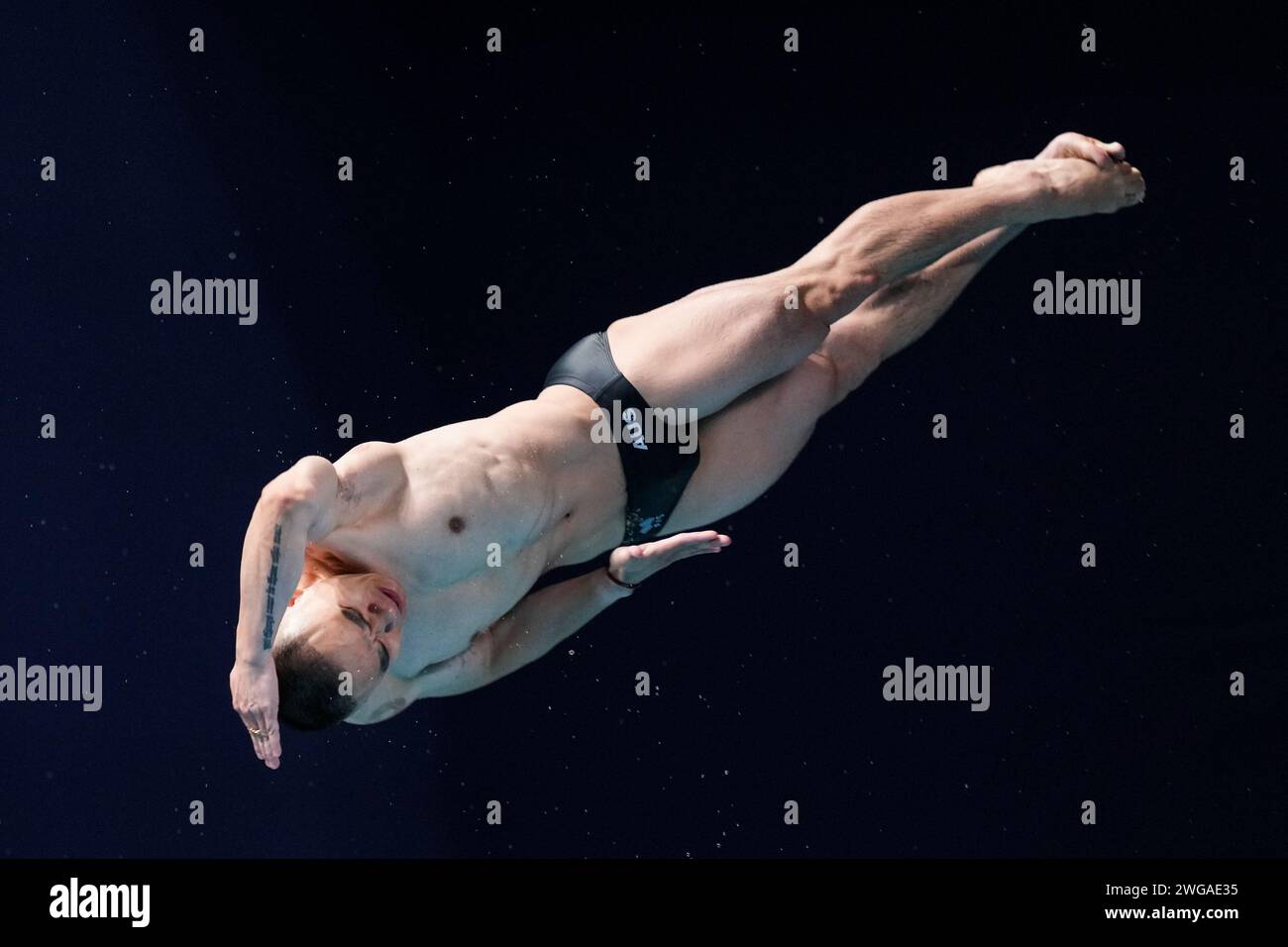 Doha, Qatar. 3rd Feb, 2024. Li Shixin of Australia competes during the ...