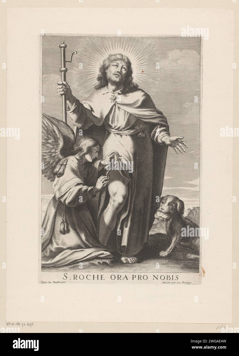 Heilige Rochus, Gilles Rousselet, After Claude Vignon, 1620 - 1686 ...