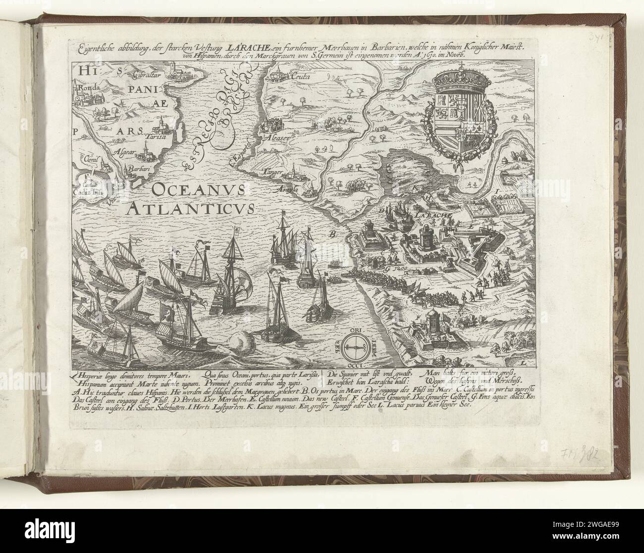 Larache intake in Morocco by the Spaniards, 1610, 1610 - 1612 print ...