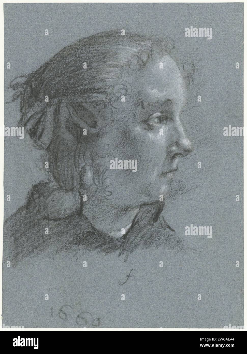 Portrait of Gesina ter Borch, 1660 drawing Portrait of Gesina ter Borch ...