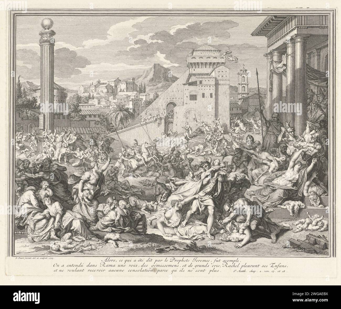 Children's murder in Betlehem, Bernard Picart, 1715 print View of the ...