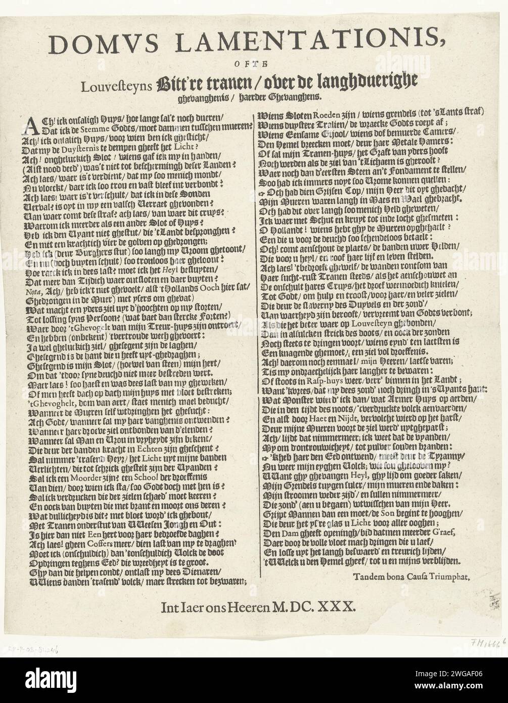 Poem against long -term imprisonment of the Remonstrant prisoners in ...