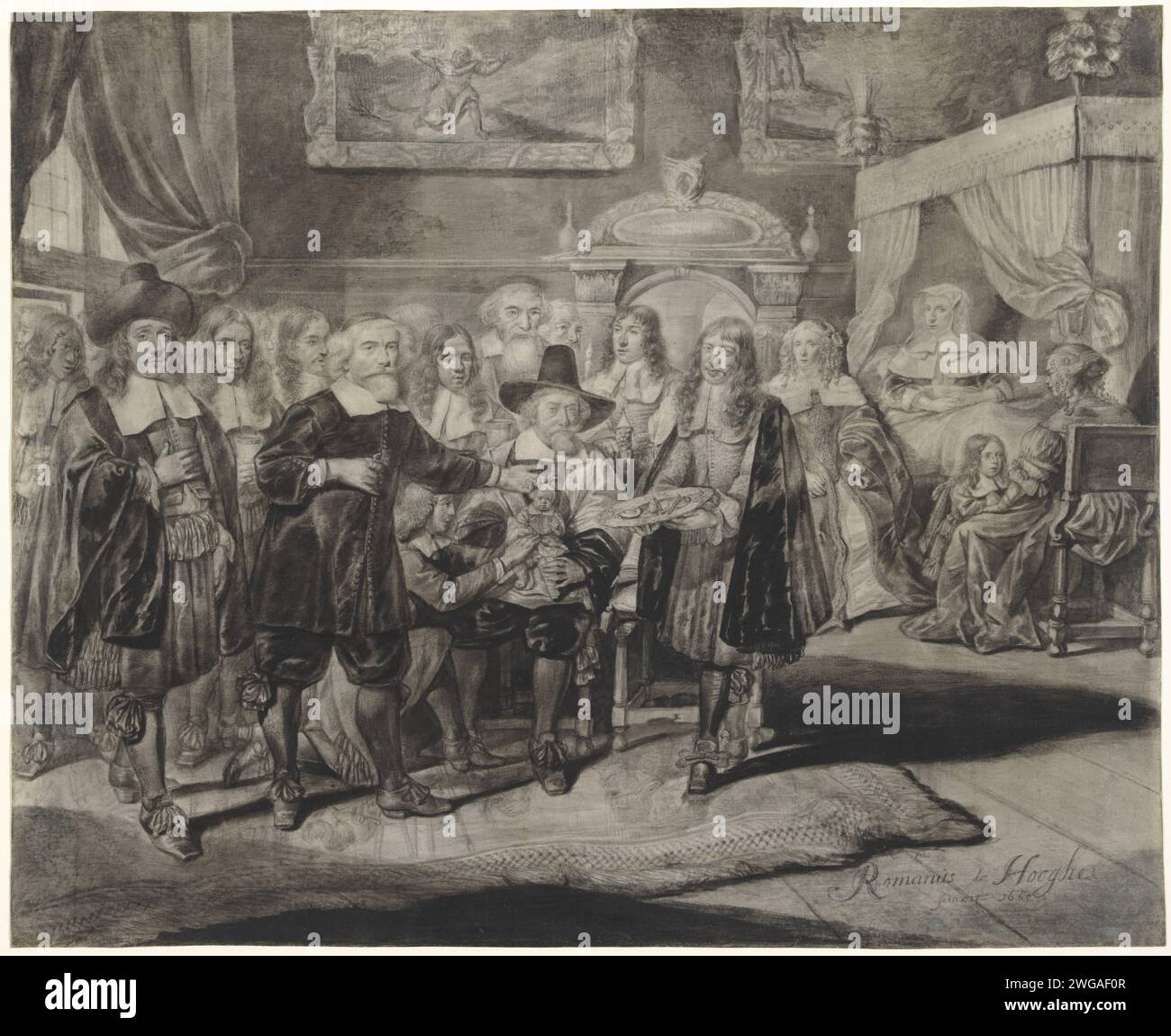 Circumcision scene, Romeyn de Hooghe, 1665 - 1668 drawing The ...