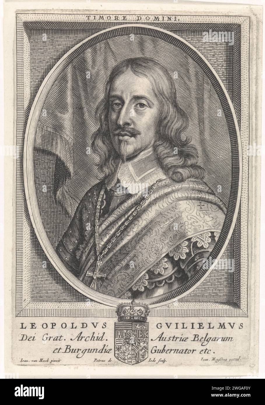 Portrait of Archhertog Leopold Willem van Austria, Pieter de Jode (II ...