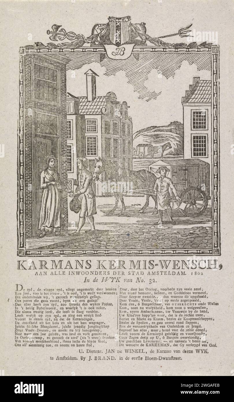KermisStrent of the Amsterdam cartman for the year 1802, J. Brand, 1802 ...