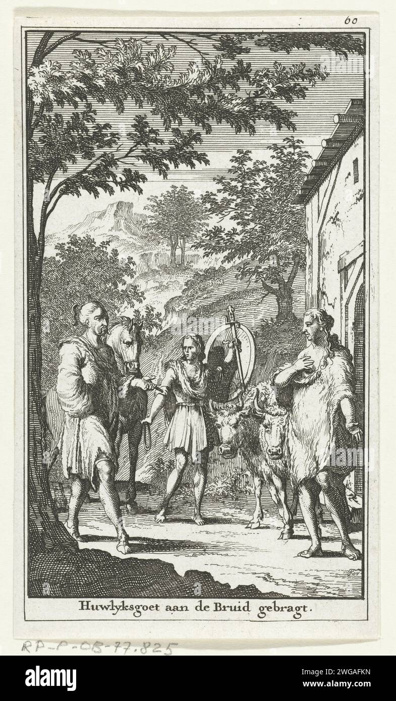 Dawn, 1712 - 1714 print Dowry. Illustration no. 60 in a work about the ...