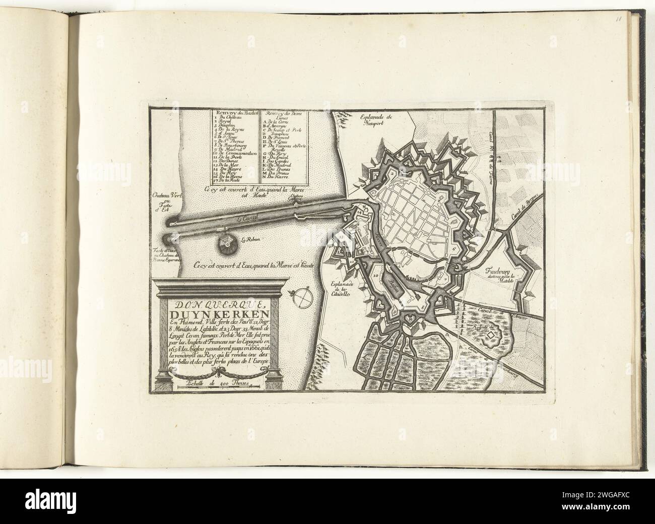 Map of Dunkirk, 1693-1696, 1693 - 1696 print Map of the reinforcements ...