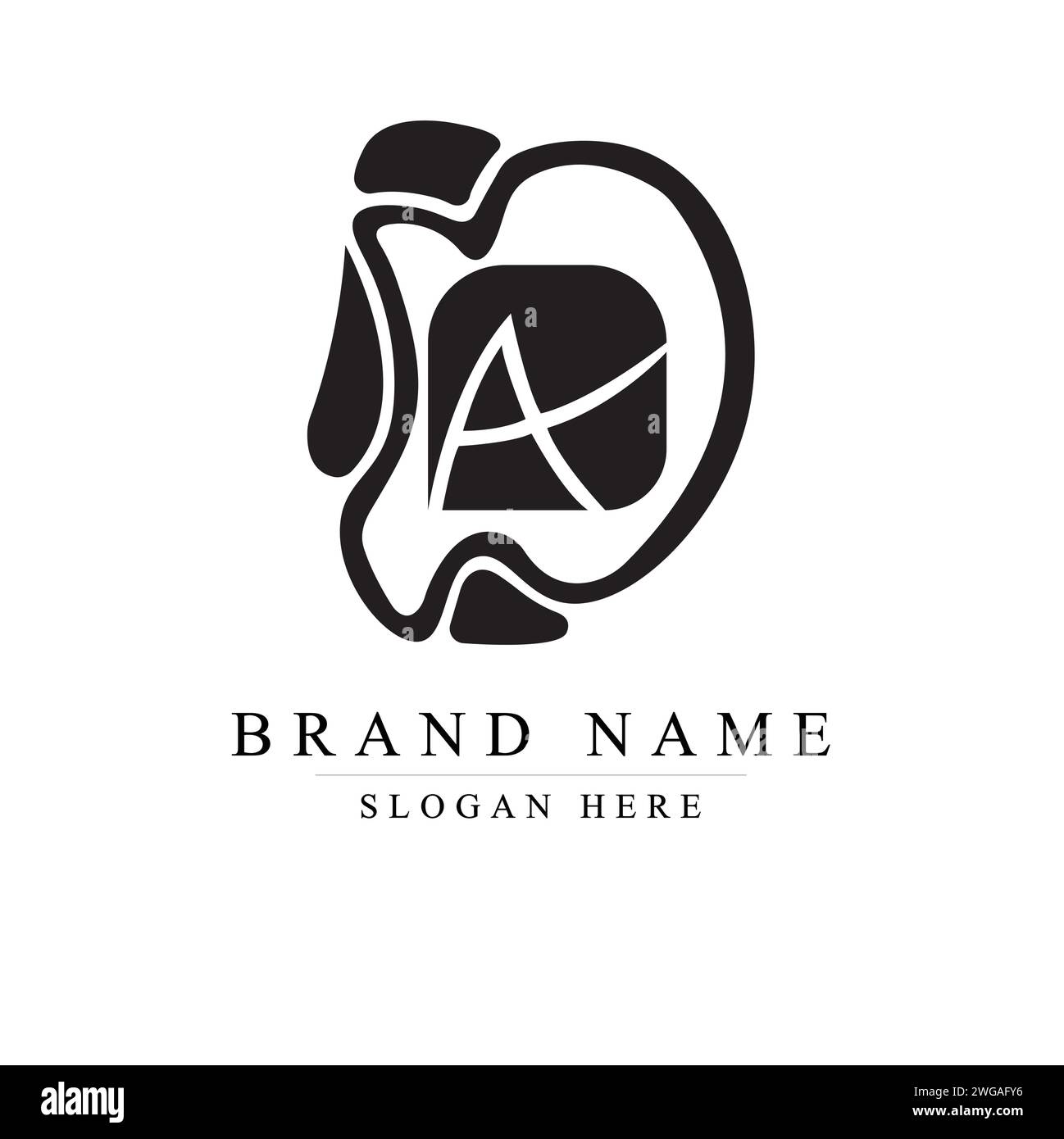 initials letter DA logo design vector illustration template, Initial ...