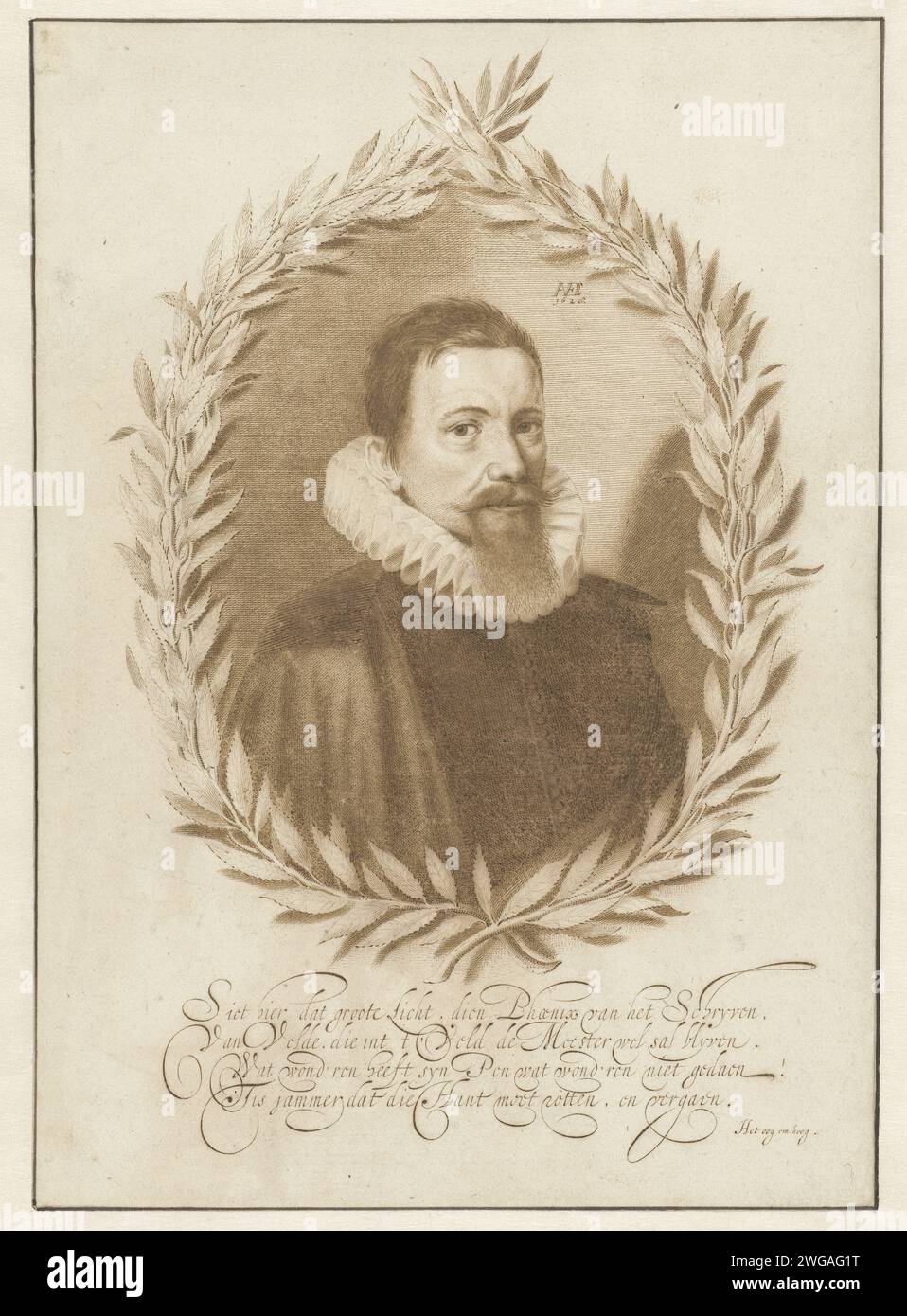 Portrait of Jan van de Velde (I), Jan van de Velde (II), 1628 drawing ...