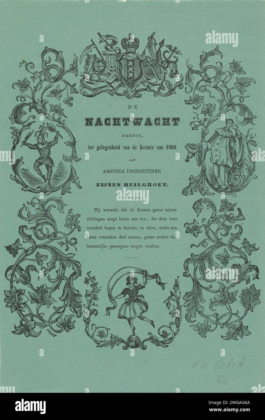 KermisStrent of the Amsterdam Night Watch for the year 1860, Friedrich ...