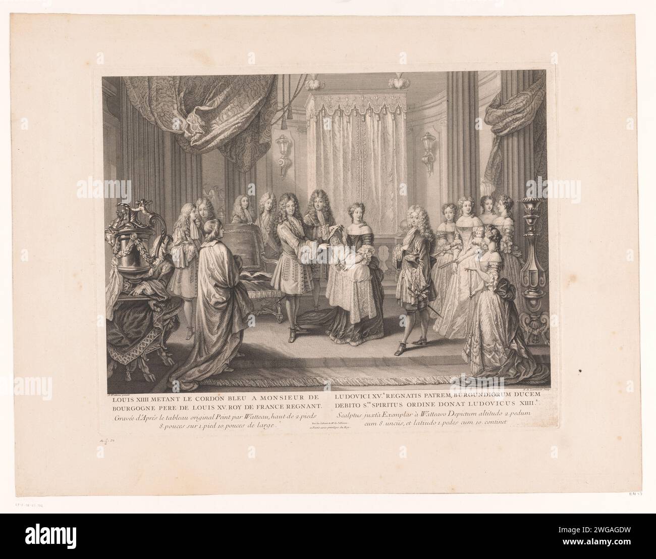Louis XIV from France decorates the Duke of Burgundy with the blue ...