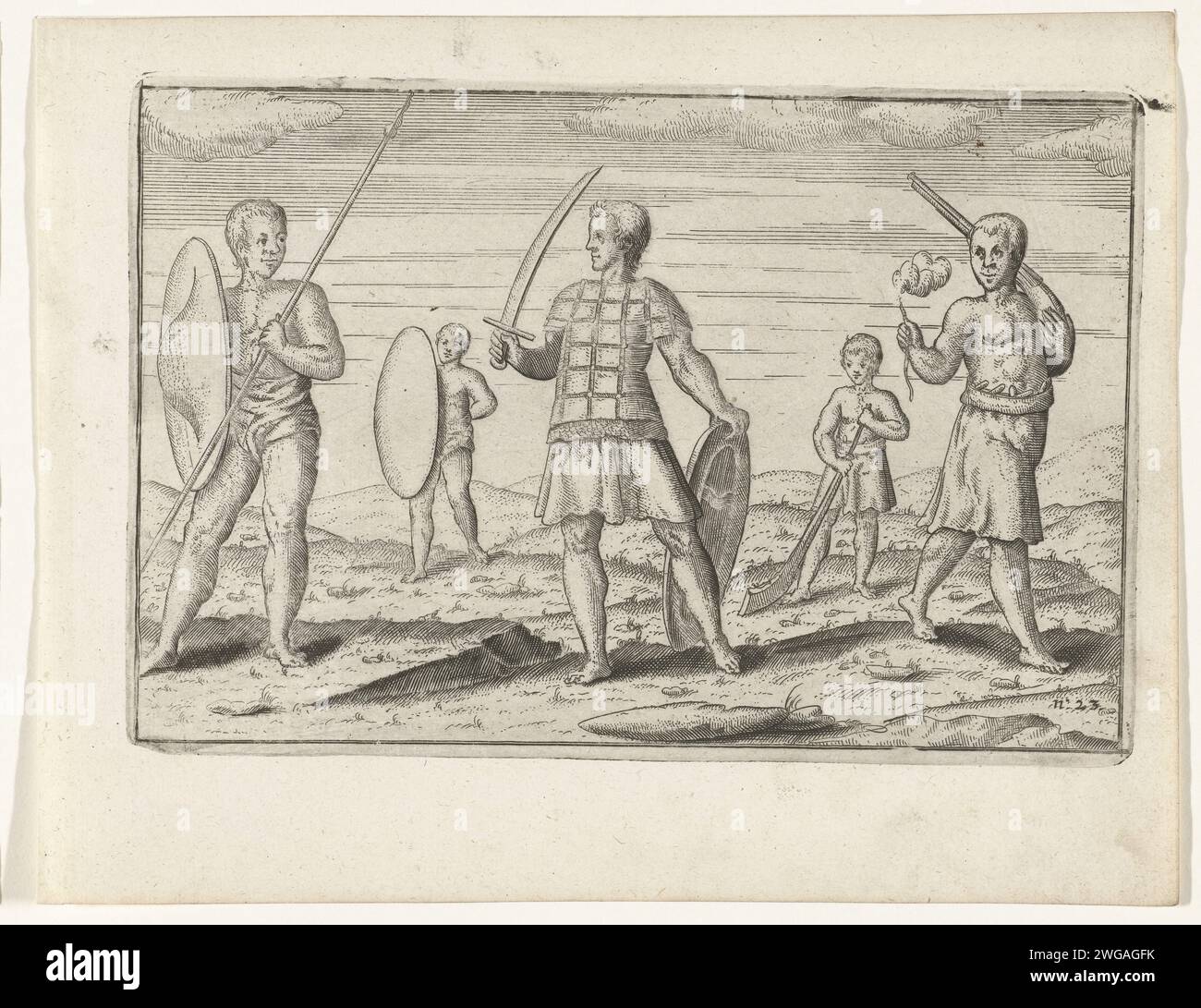 Three warriors from Bantam, 1596, 1646 print Three warriors from Bantam ...