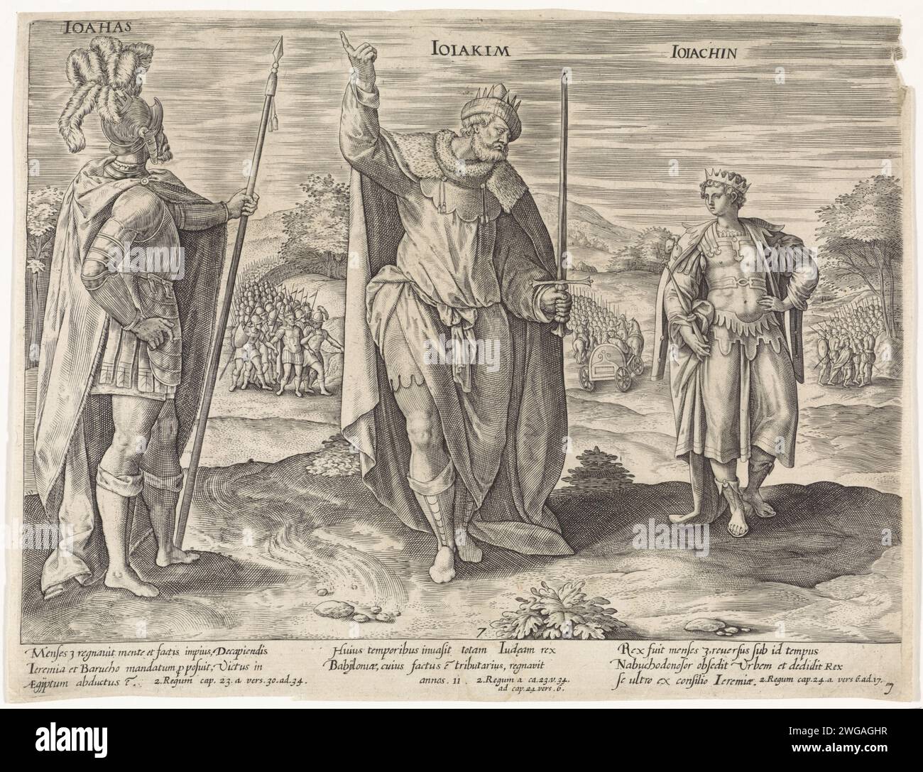 Joachaz, Jojakim and Jojachin, Anonymous, After Maerten de Vos, 1643 ...