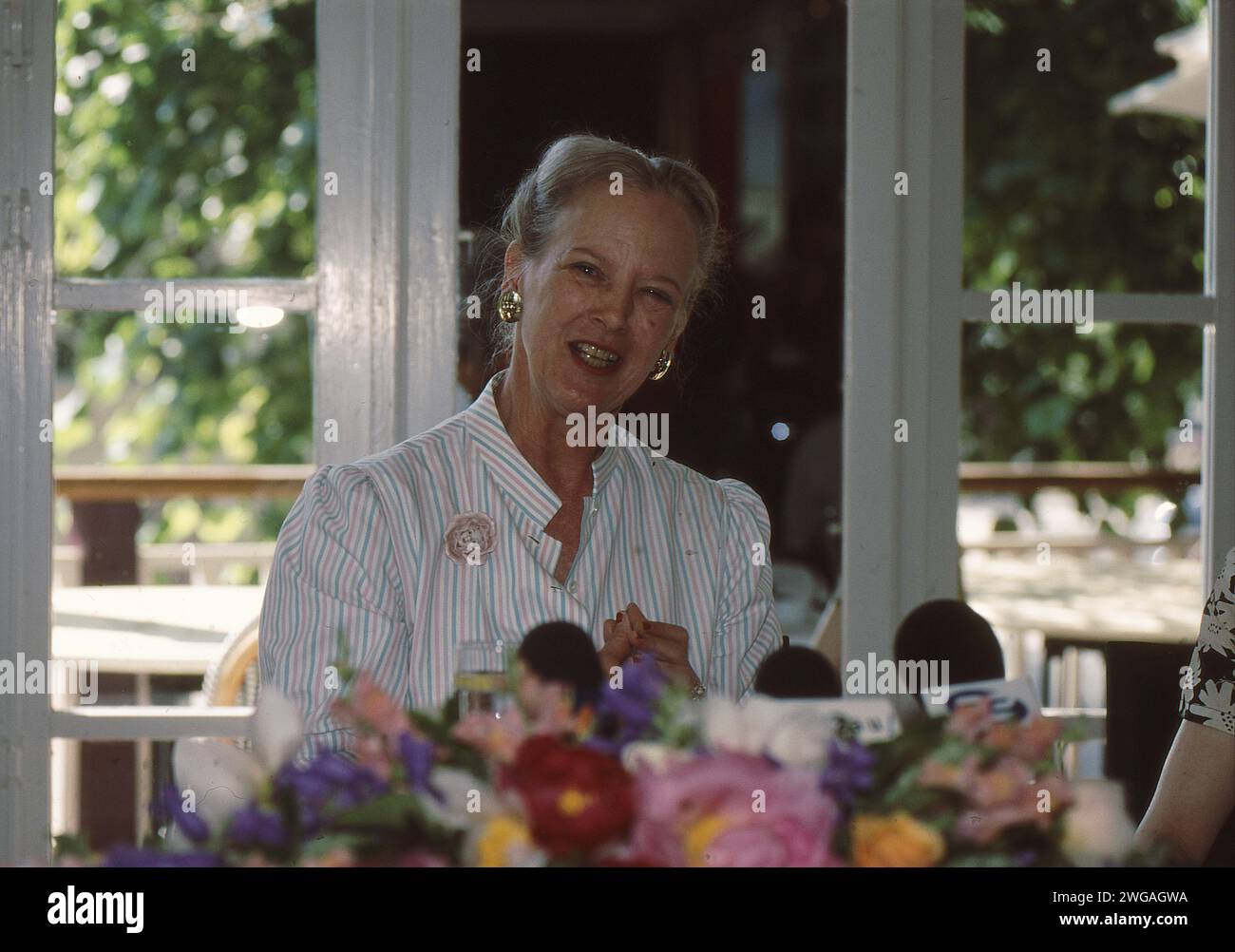 Copenhagen/Denmark 26 .June 2001.H.M.The Queen Mrgrethe II of Denmark ...