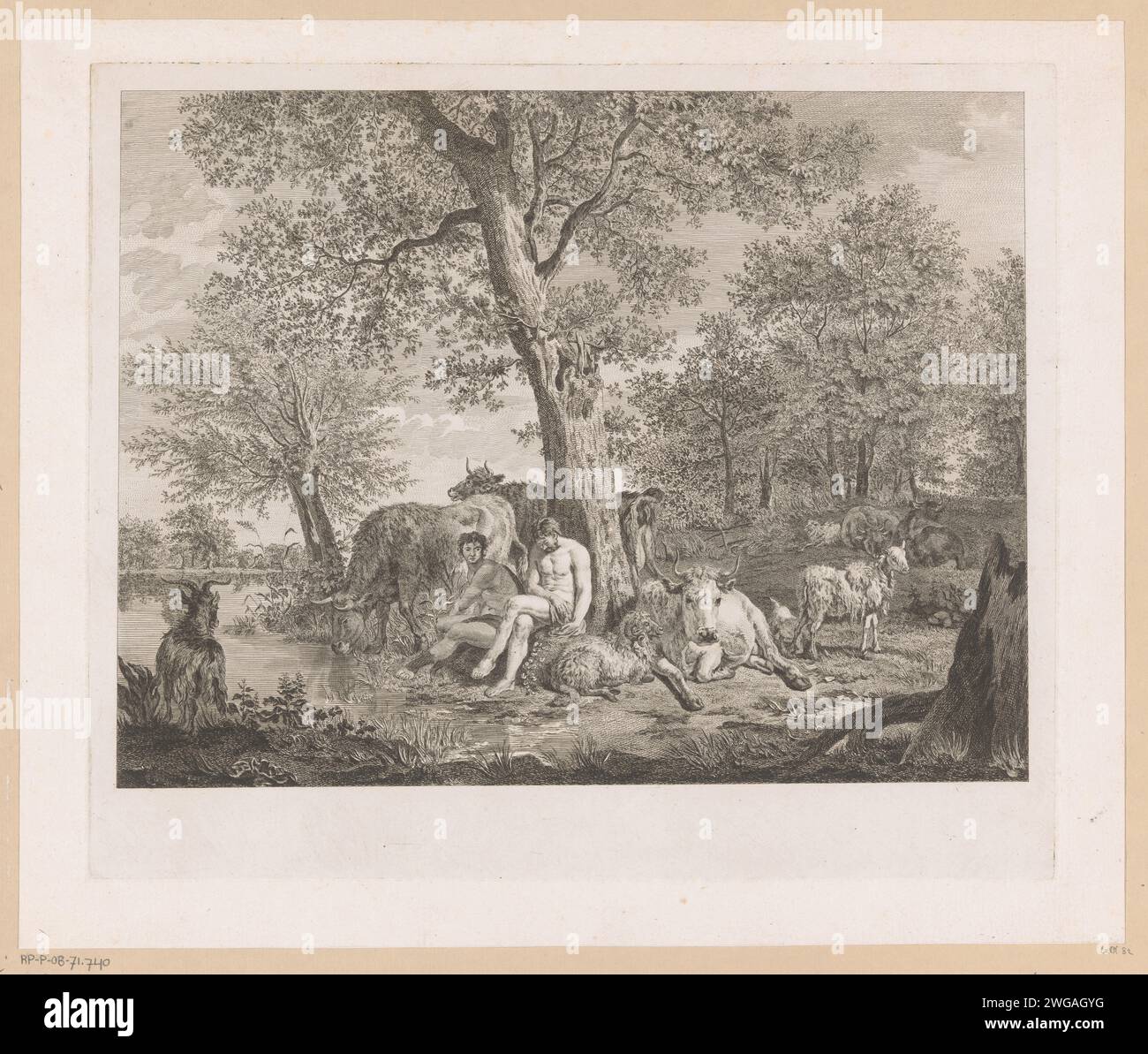 Mercury and Argus, Jean Pelletier, After Adriaen van de Velde, 1746 ...