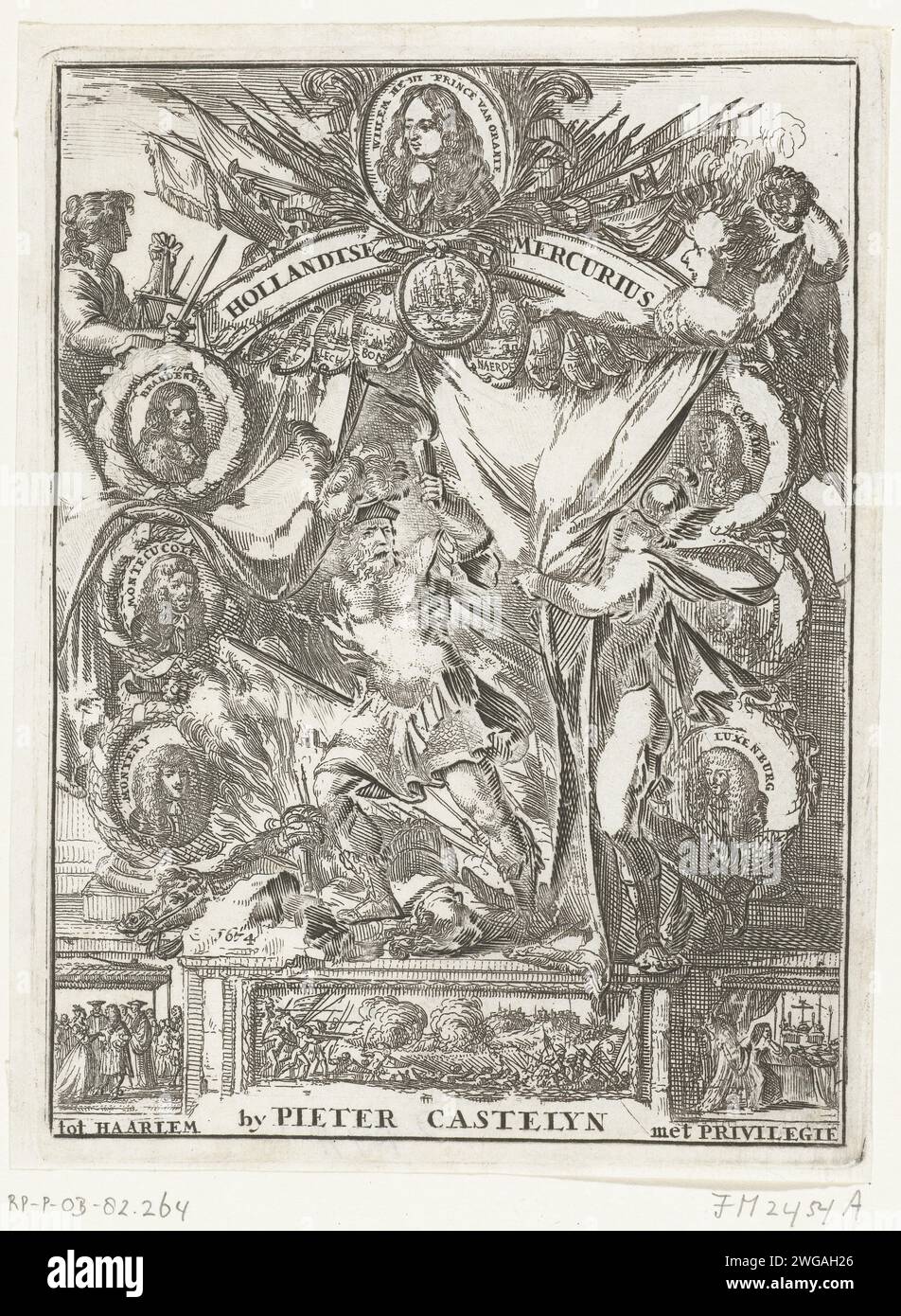 Title page of the Hollandsche Mercury of the year 1673, 1674 print ...