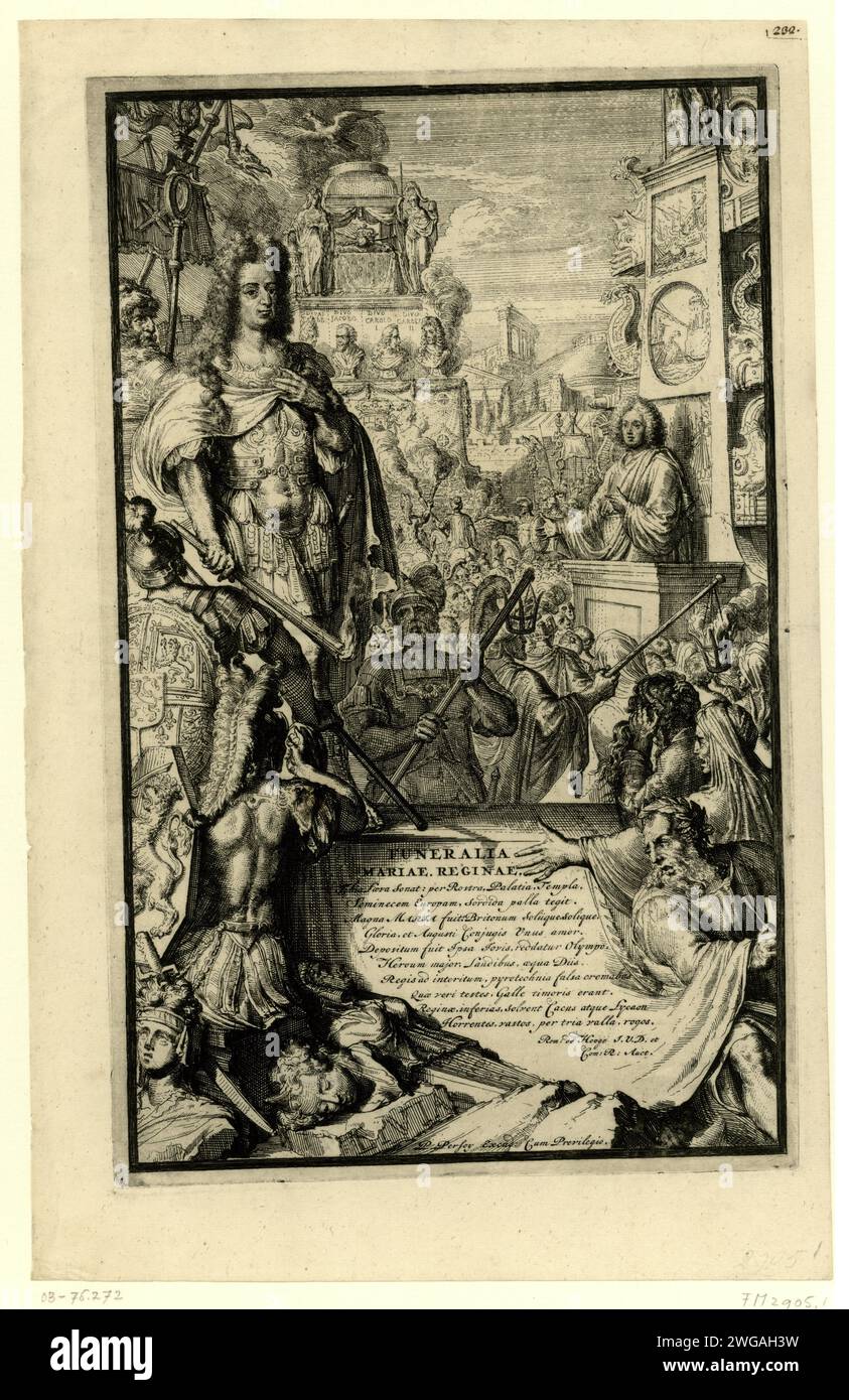 Title print for the series on the death and corpse of Maria II Stuart ...