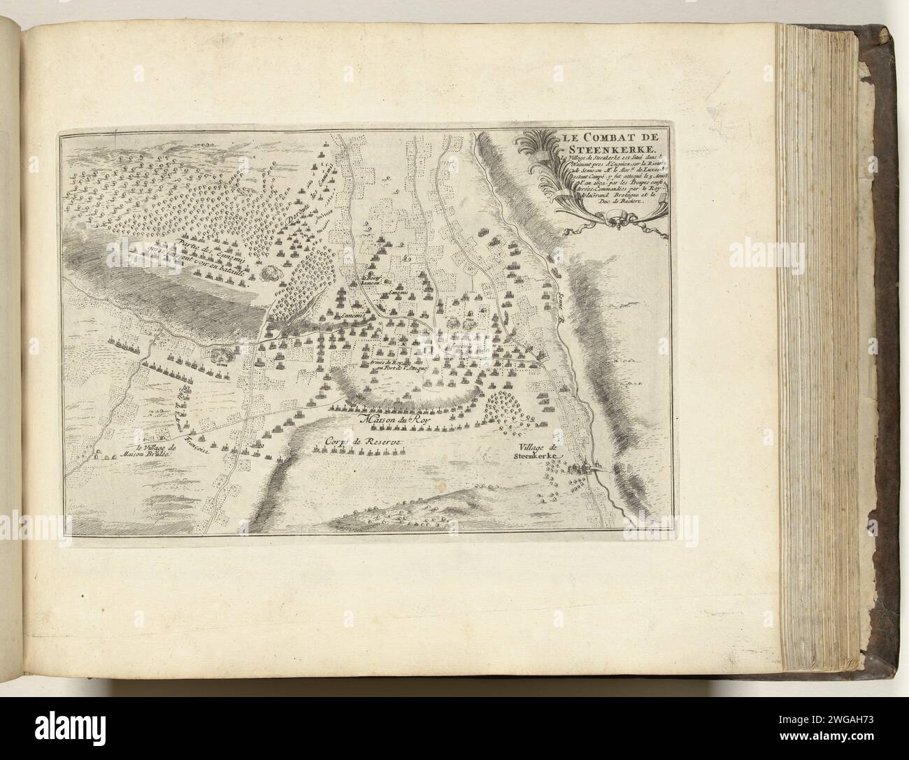 Battle of Steenkerke, 1692, 1693 - 1696 print Plan of the Battle of ...