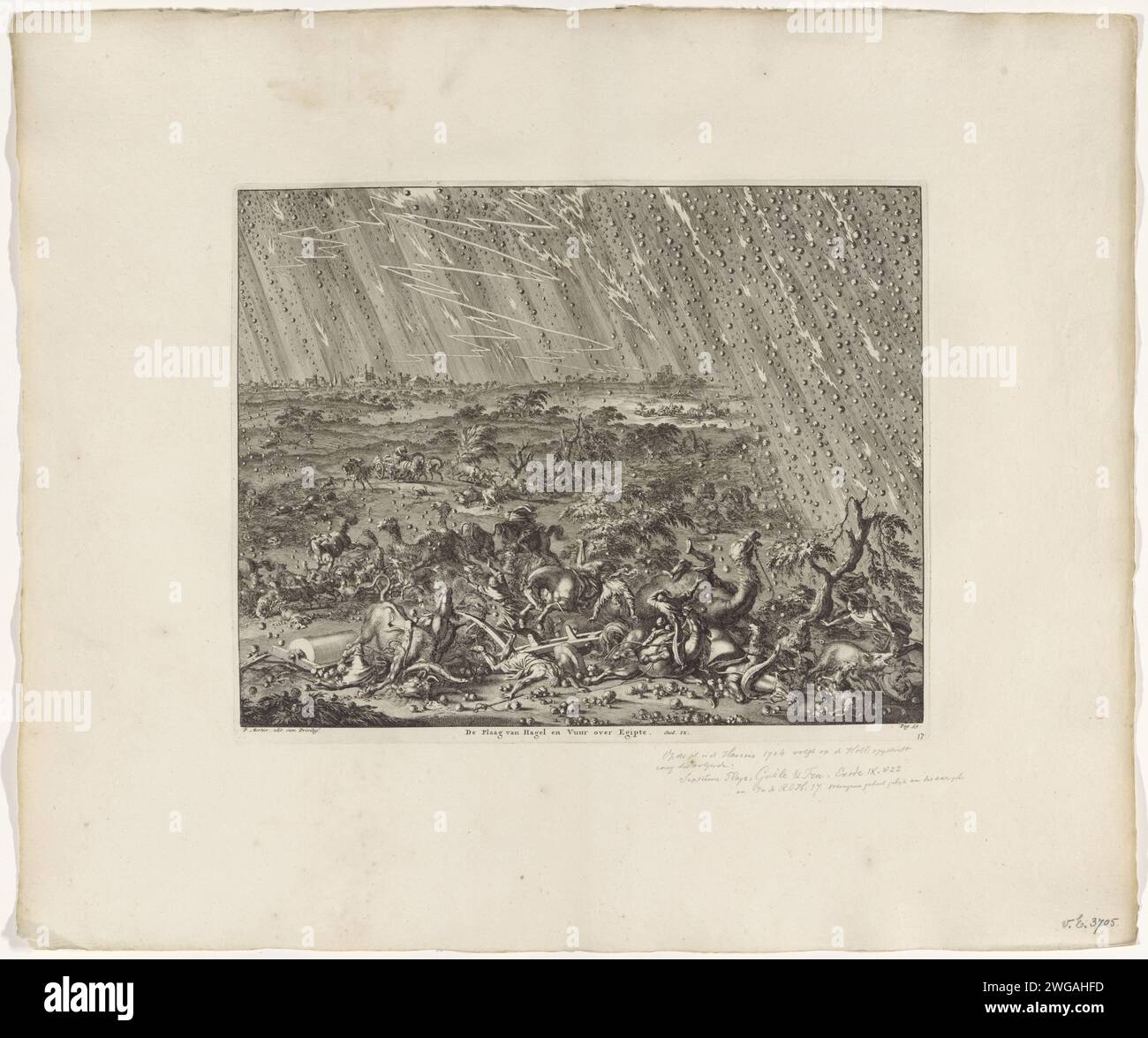 The seventh plague so there was hail hi-res stock photography and ...