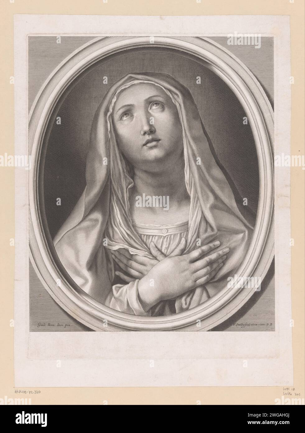 Maria with hands in front of the chest, François de Poilly (I), After ...