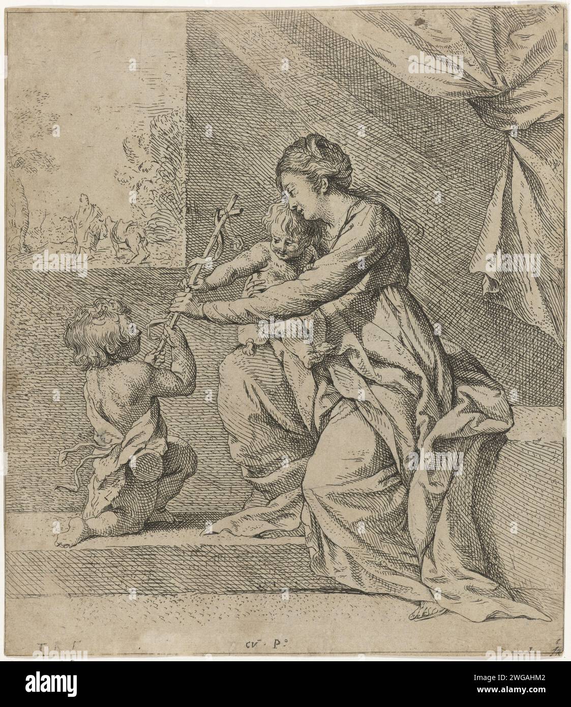 Maria with Christ and Johannes de Baptist, Theodoor Rombouts, 1607 ...