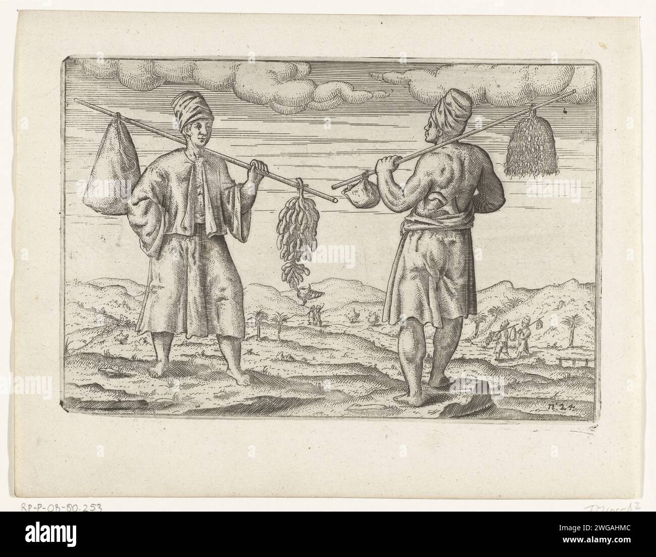 Landmen van Achter Bantam, 1596, 1646 print Two countrymen who live ...