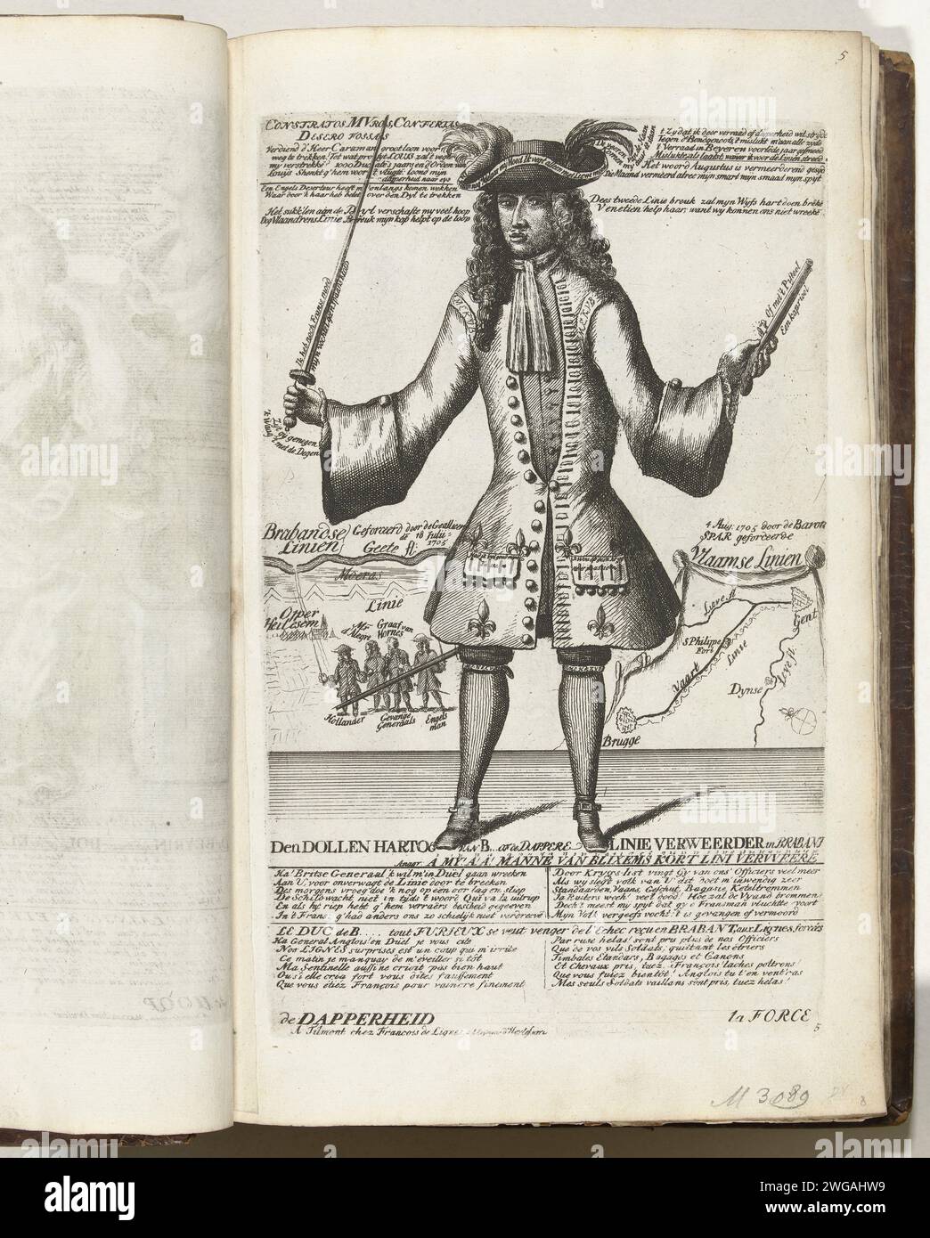 Cartoon on the Elector of Bavaria, 1705, 1706 print Cartoon on ...