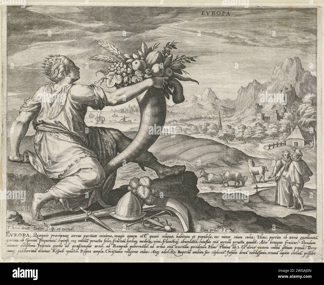 Europe, John Sadleler (i), after Dirt barendsz., 1581 print The female ...