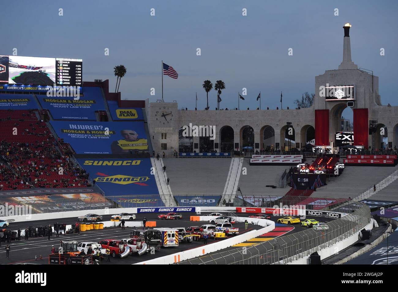 LOS ANGELES, CA - FEBRUARY 03: A general view of racing during the ...
