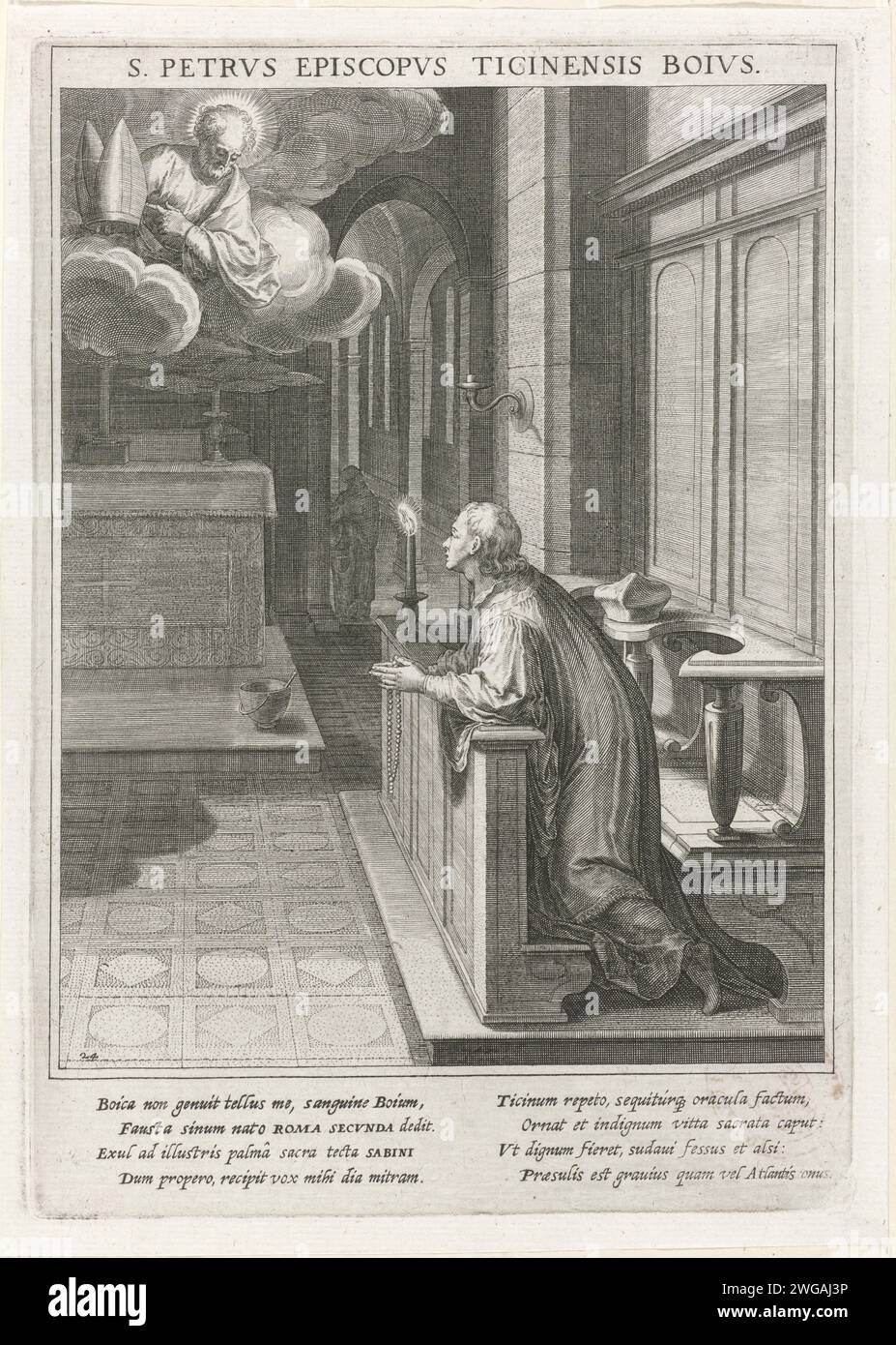 Vision of Saint Sabinus to Saint Peter van Tessino, Raphaël Sadeler (I ...