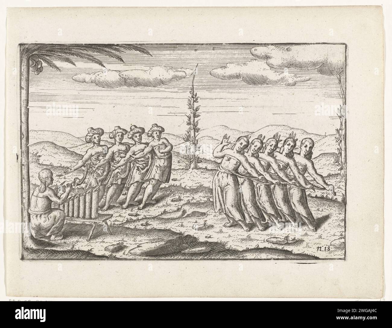 Javanese dance, 1596, 1646 print Javanese dance in Bantam (Banten ...