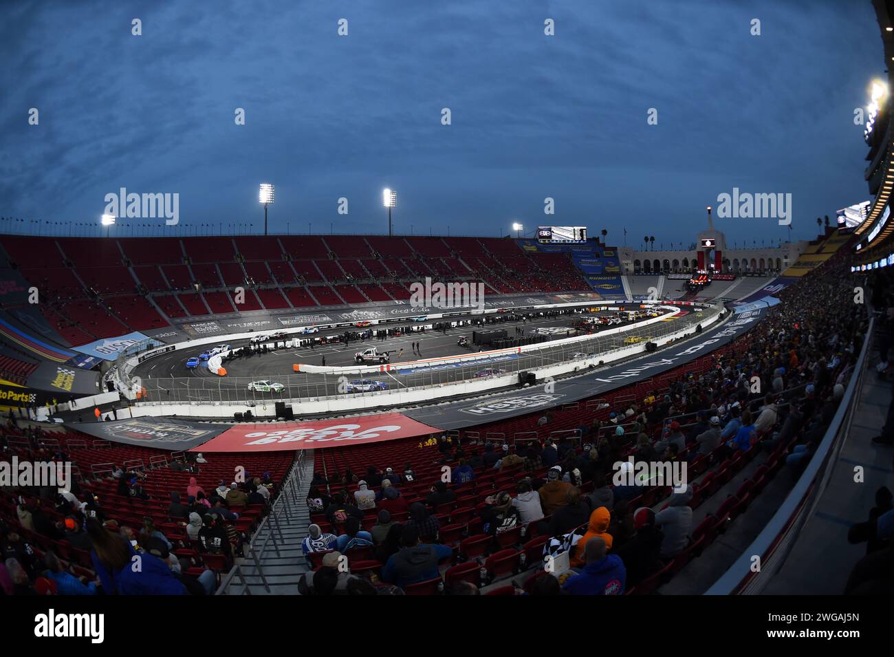 LOS ANGELES, CA - FEBRUARY 03: A general view of racing during the ...