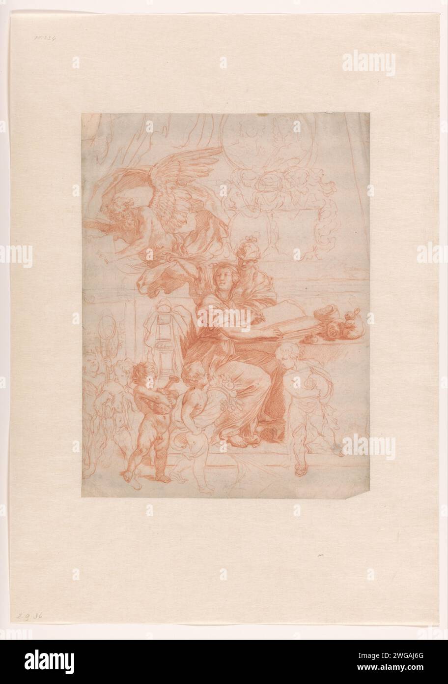 Design for a title page with an allegorical performance, Gerard de ...