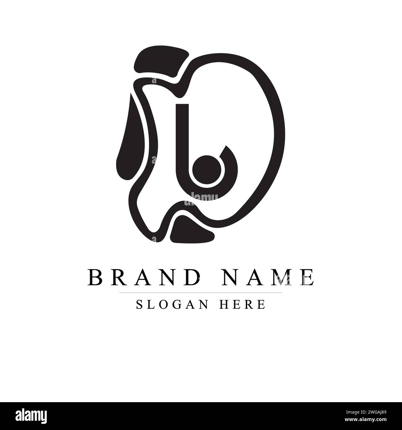 Letter BD Logo Template Design, DB Vector Illustration Design Editable Resizable Stock Vector ...