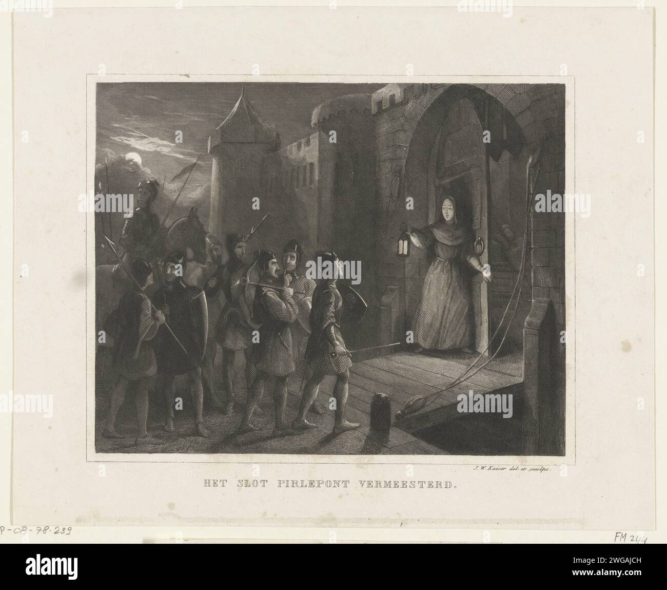 Conquest of the Pirlepont Slot, 1401, 1842 - 1844 print Jan van Arkel's ...