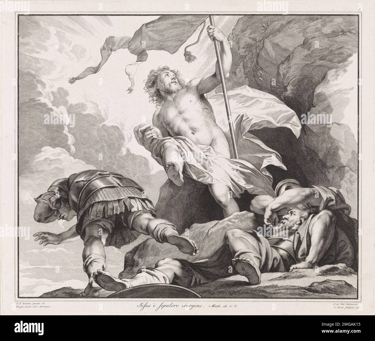 Resurrection of Christ, Jan Punt, After Jacob de Wit, after Peter Paul ...
