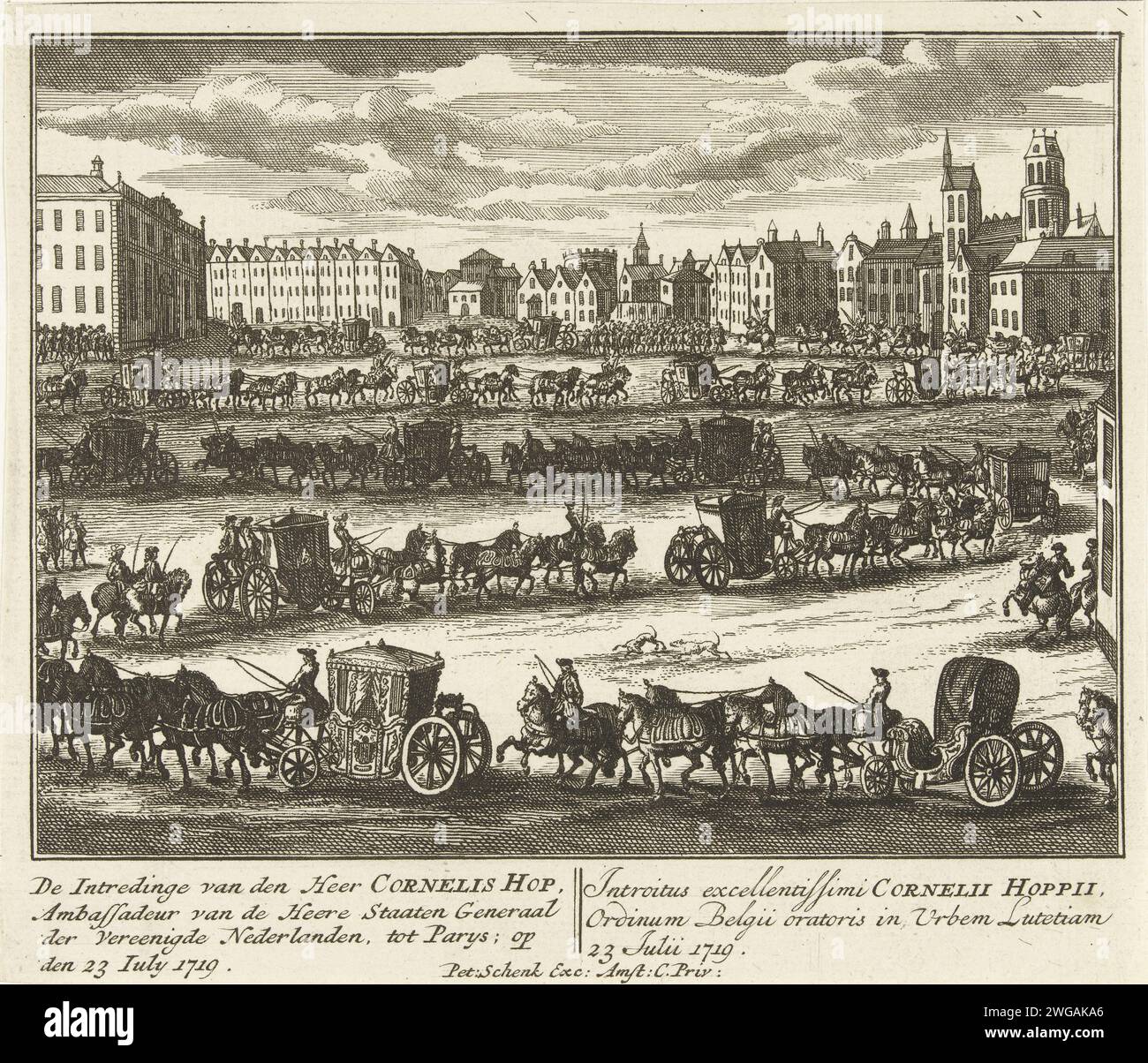 Entry of Cornelis Hop as ambassador in Paris, June 23, 1719, 1719 ...
