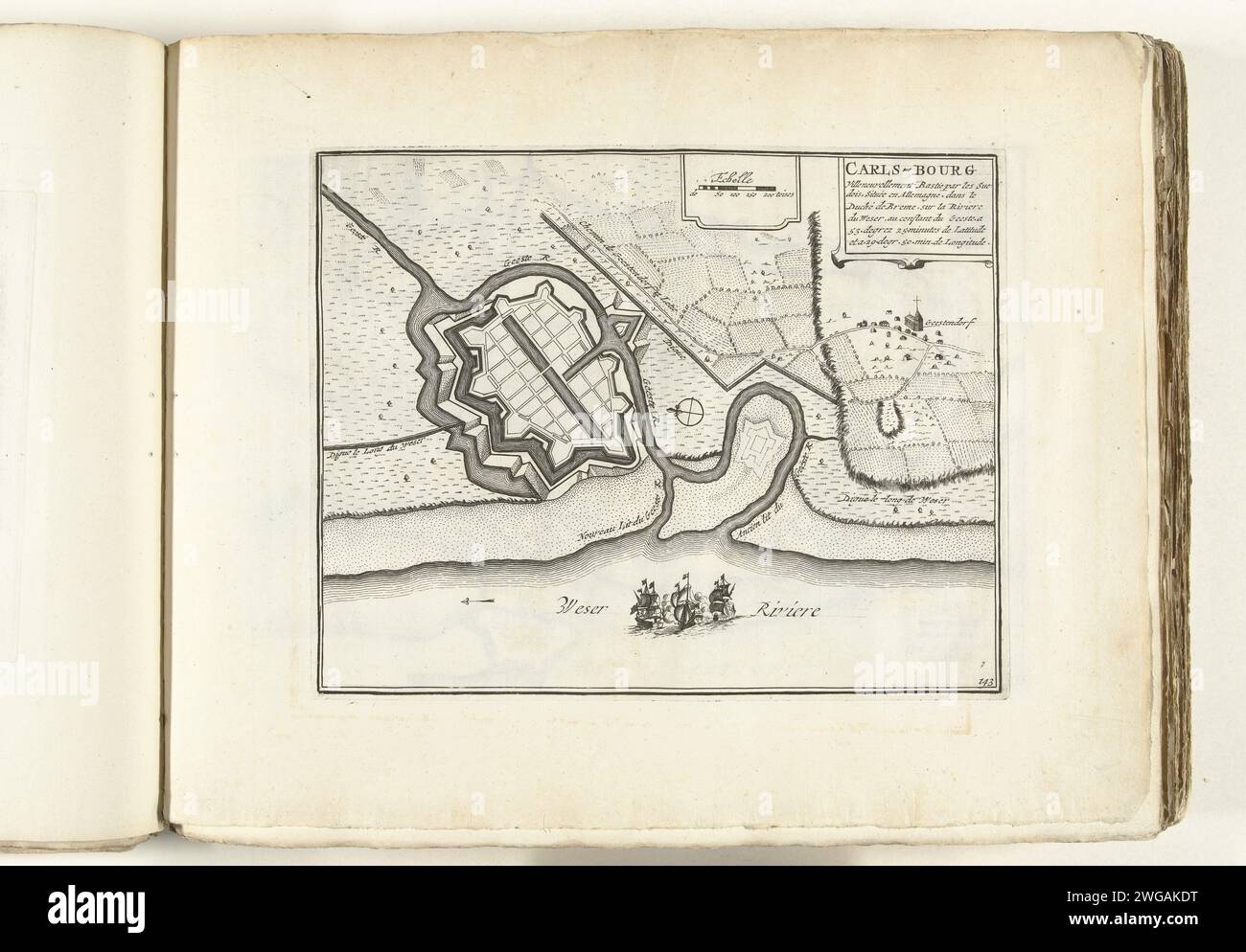 Map of the Carlsburg Fort, ca. 1702, 1702 - 1703 print Map of Fort ...