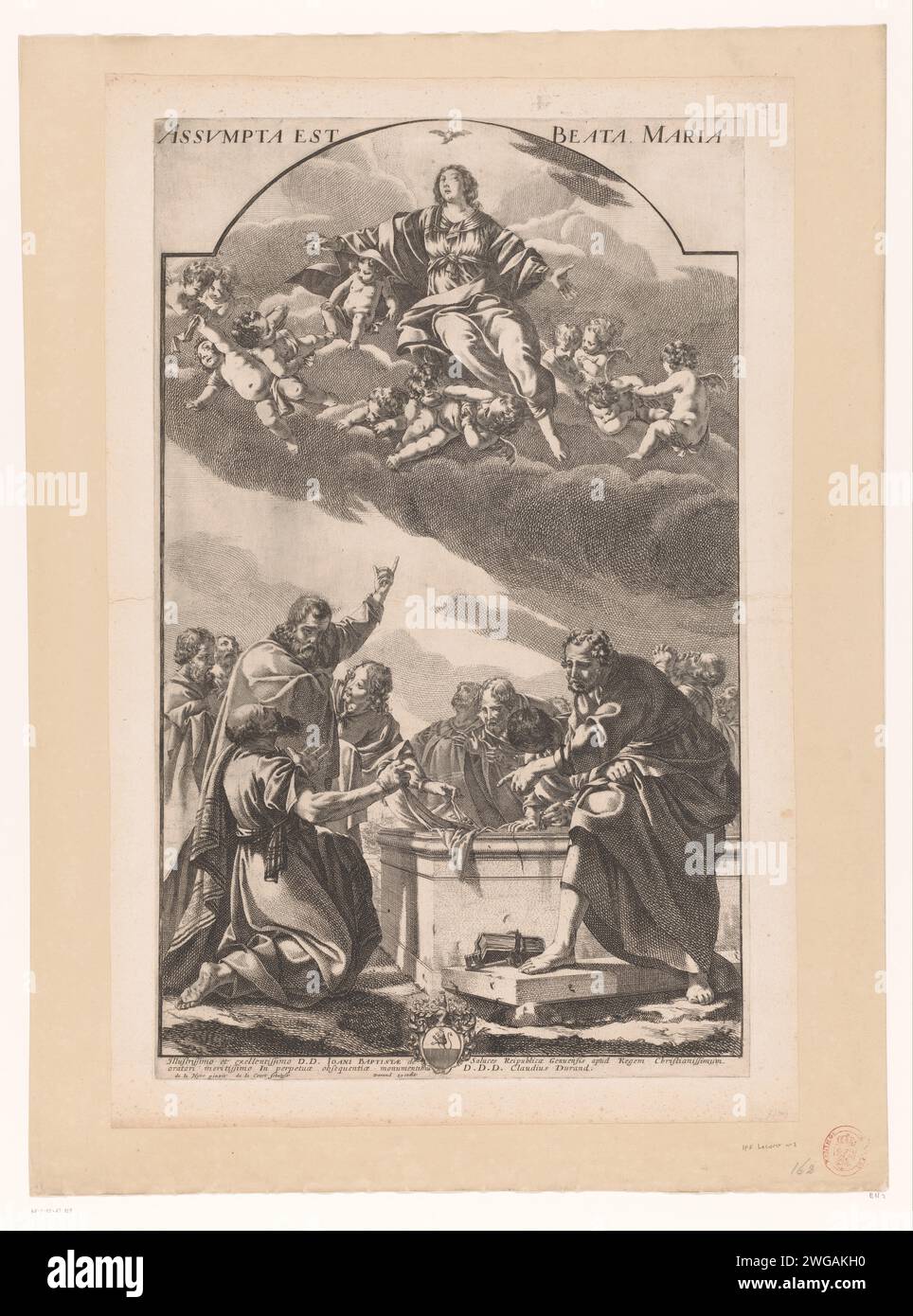 Ascension of Maria, De Lacourt, After L. de la Hyre, c. 1641 - c. 1653 ...