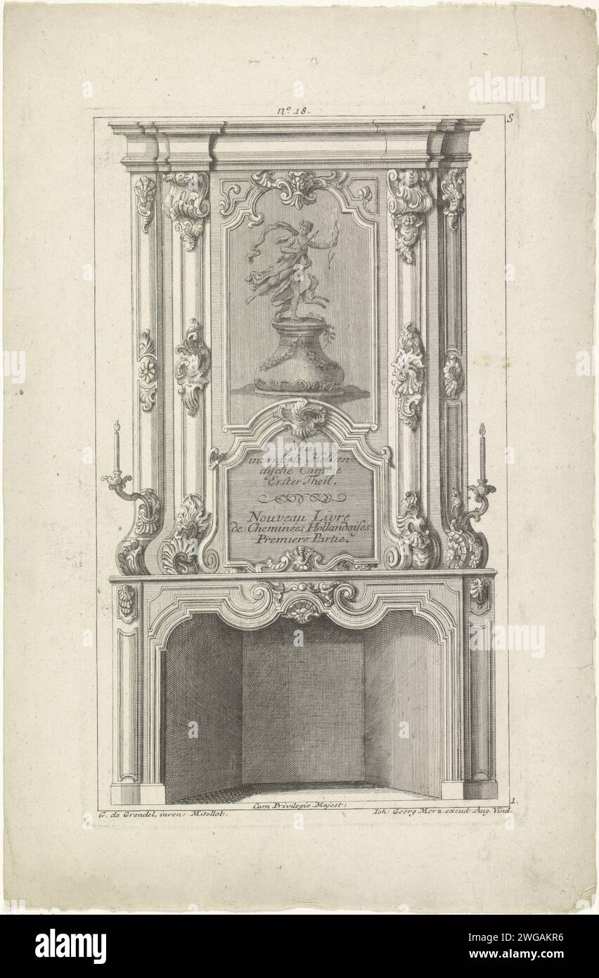 Design for a chimney with Diana as goddess of the hunt, Anonymous ...