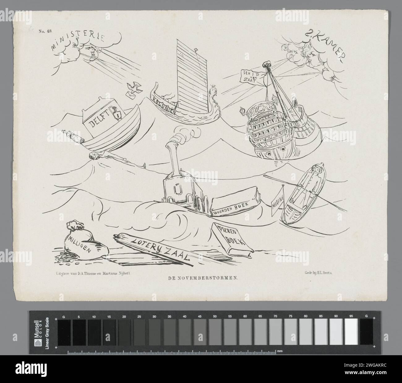 Cartoon on politics, 1861, 1861 print Cartoon on the various problems ...