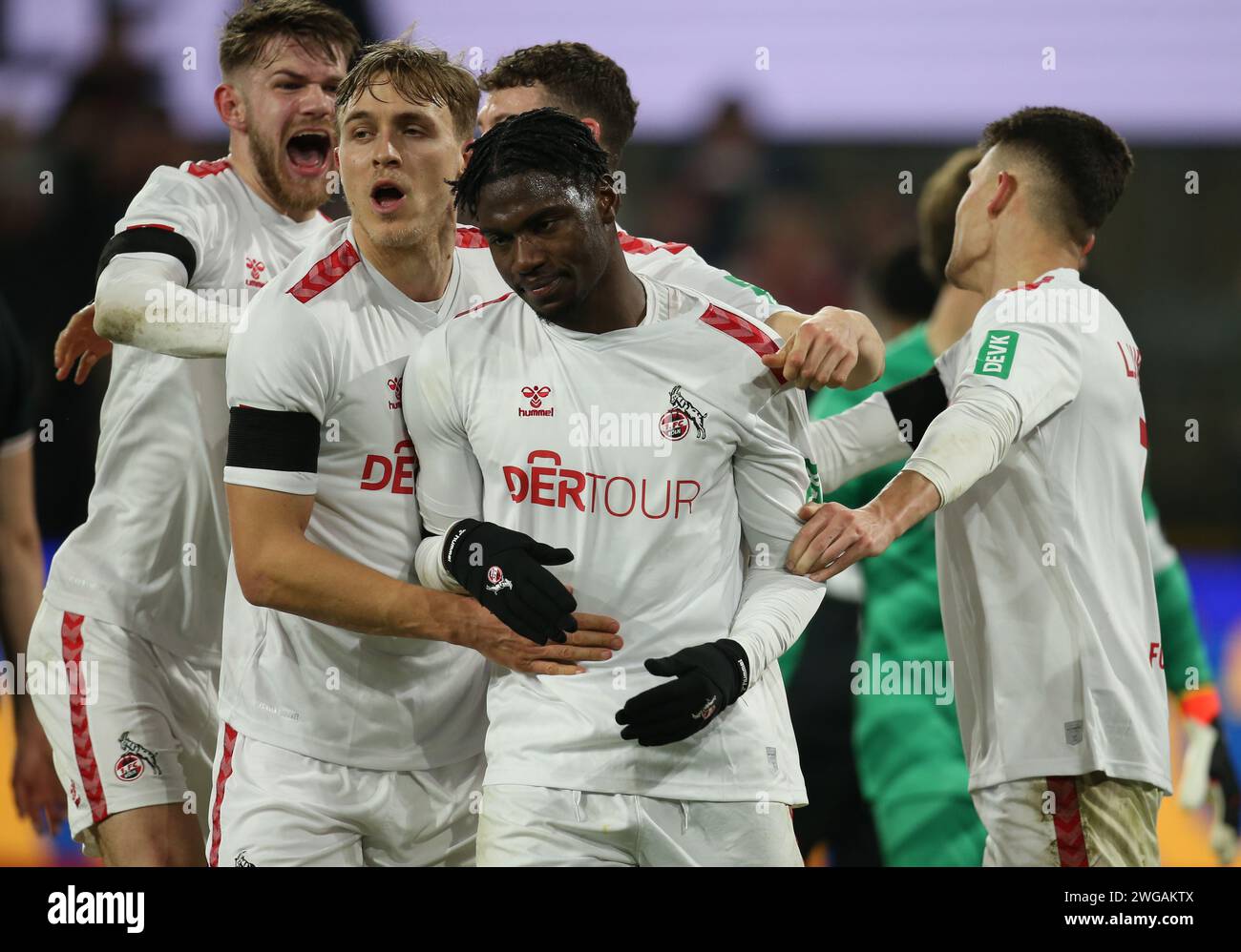 Koeln, Germany. 03rd Feb, 2024. Faride Alidou of Cologne celebrates ...