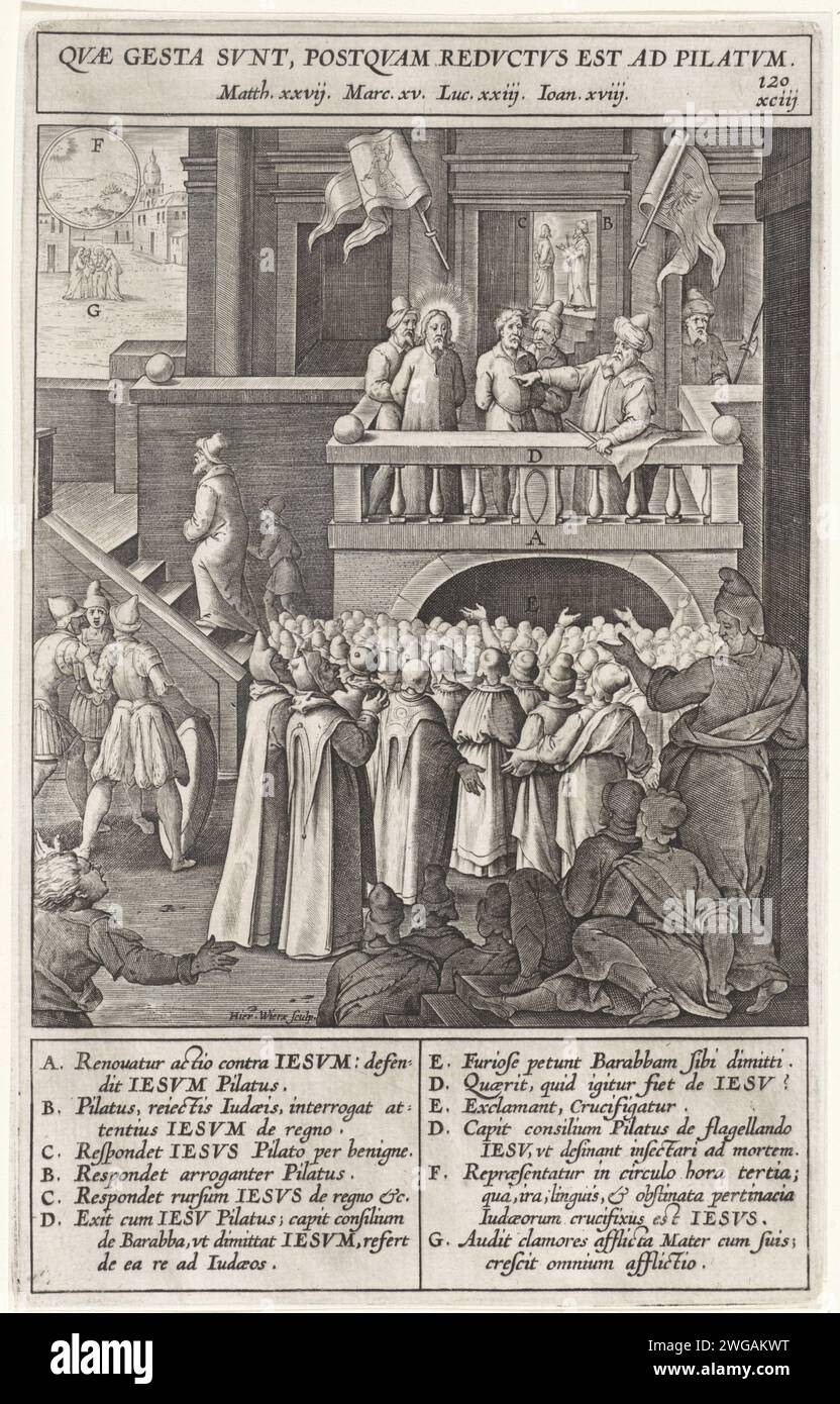 Christ shown to the people, Hieronymus Wierix, After Bernardino Passeri, 1593 print Pontius ...