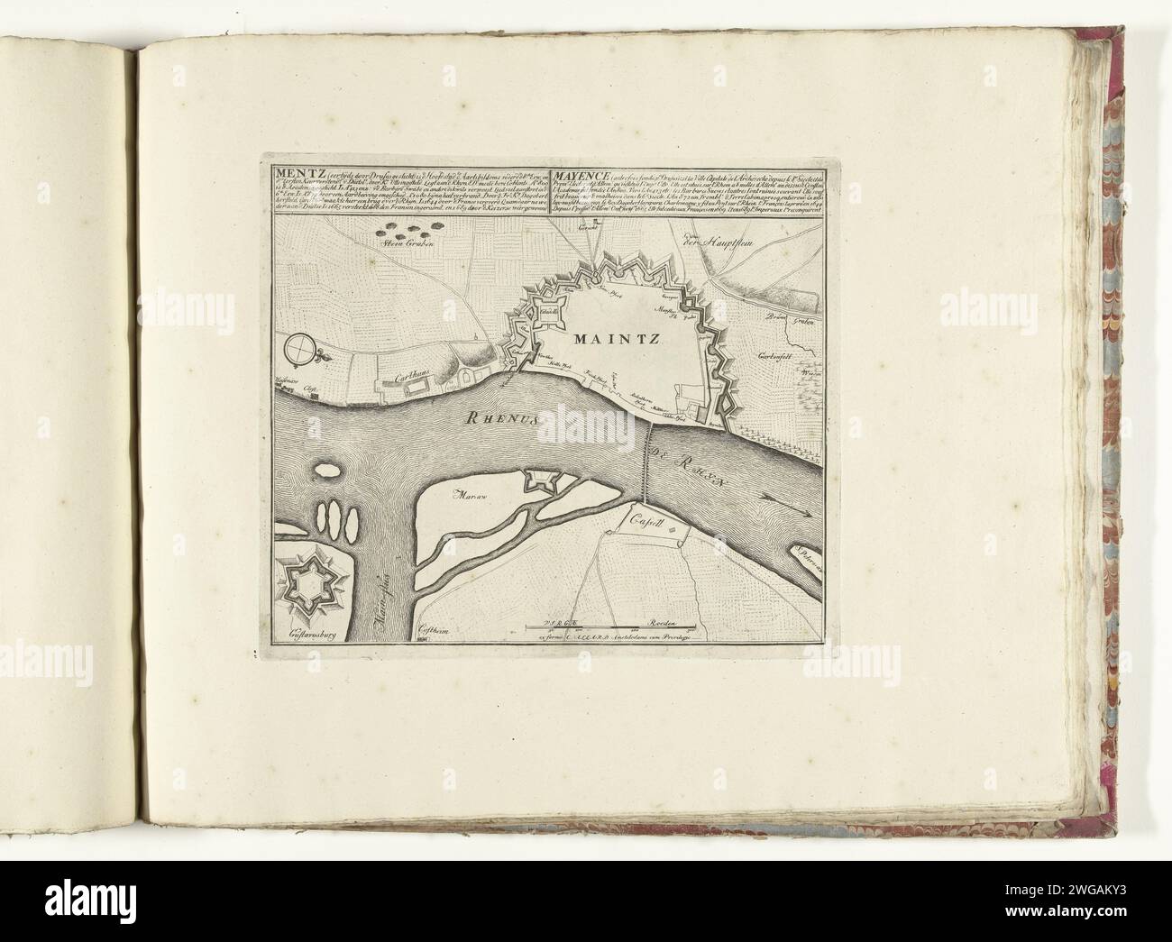 Main plan of Mainz, ca. 1701-1713, 1701 - 1714 print Map of the ...