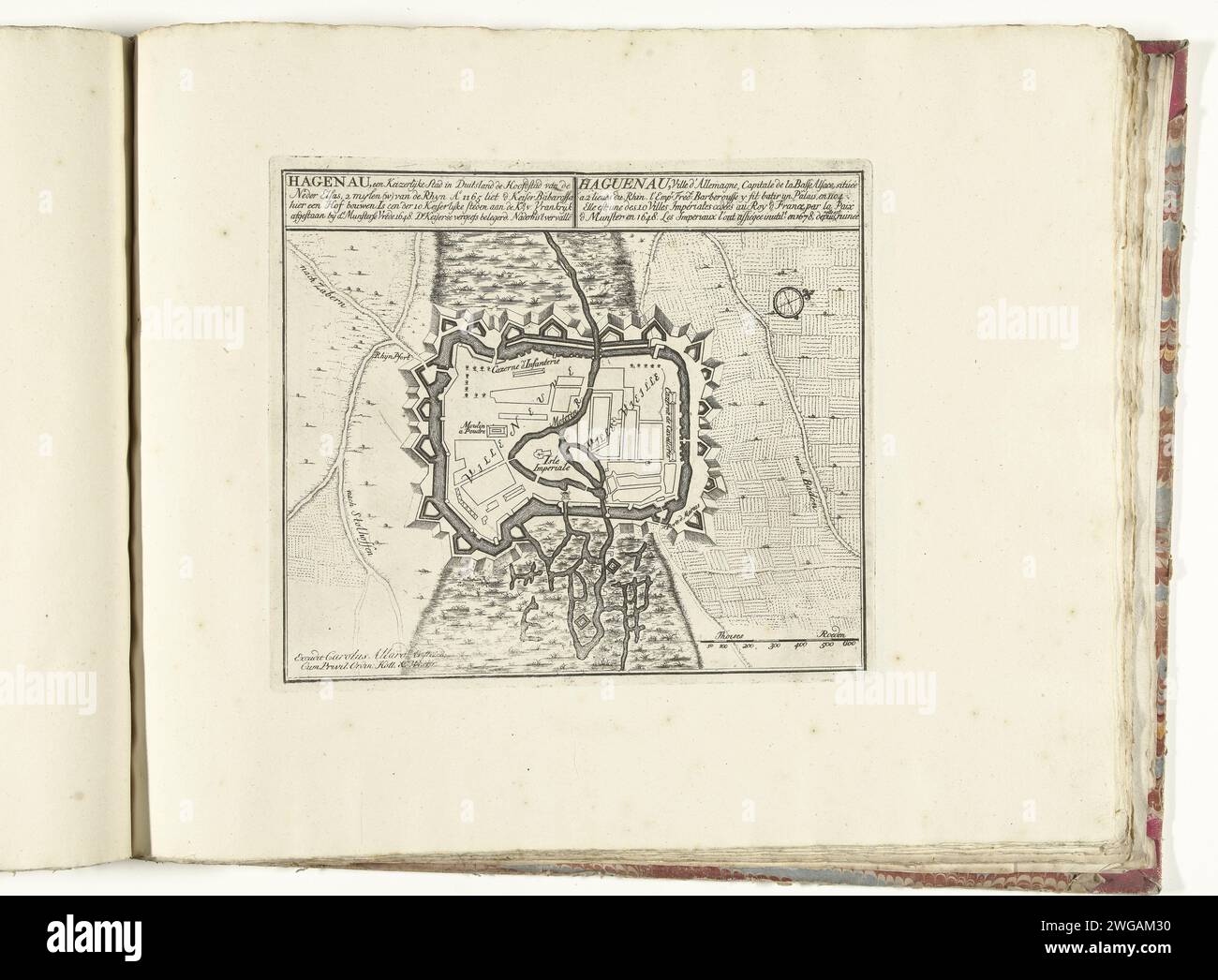 Map of Haguenau, ca. 1701-1713, 1701 - 1714 print Map of the German ...