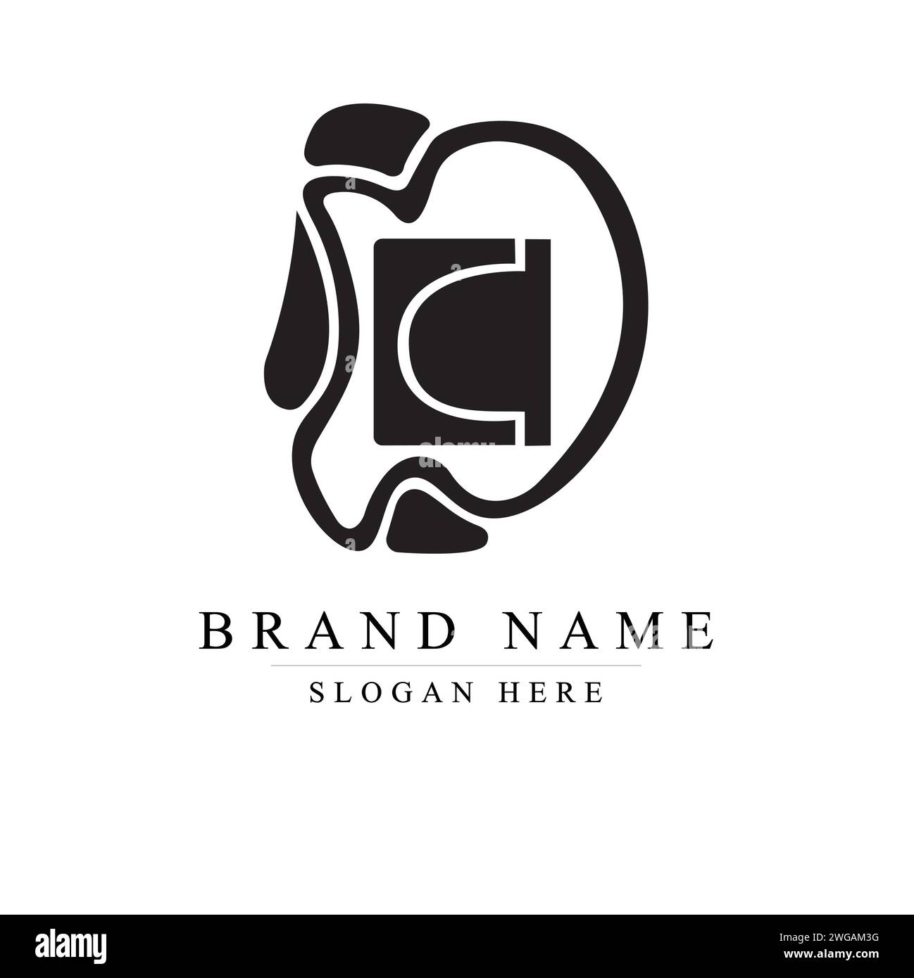 initials letter DC logo design vector illustration template, Initial ...